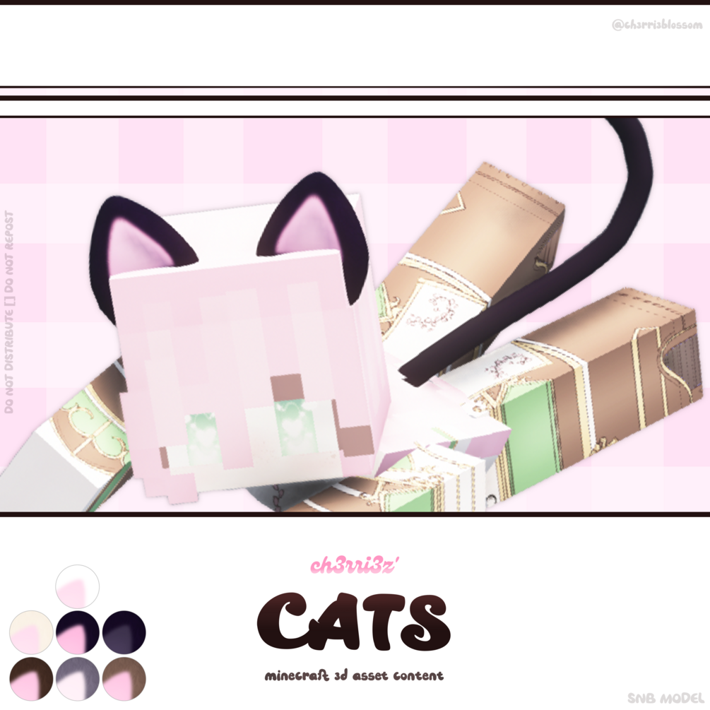 Cats - Minecraft 3D Asset