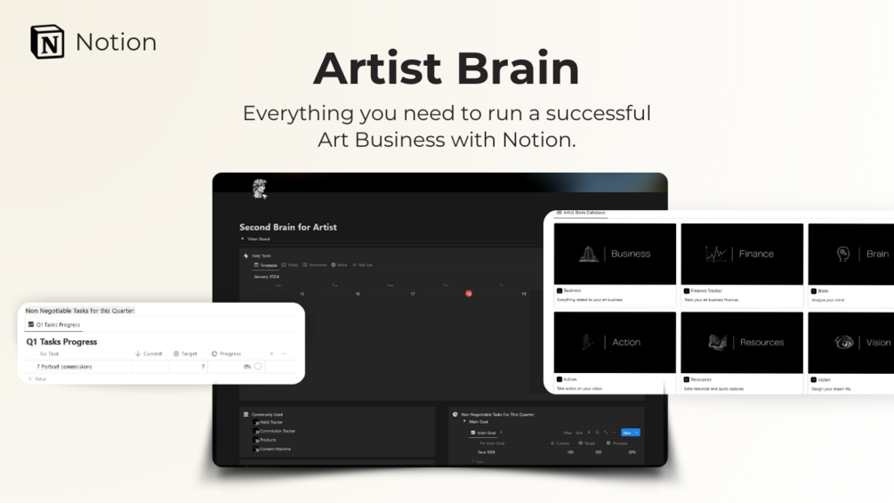 Artist Brain: The Ultimate Second Brain With Notion