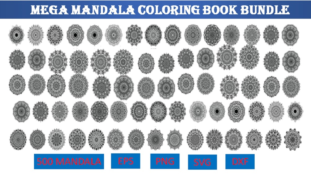 Bundle of Mandala Coloring Books