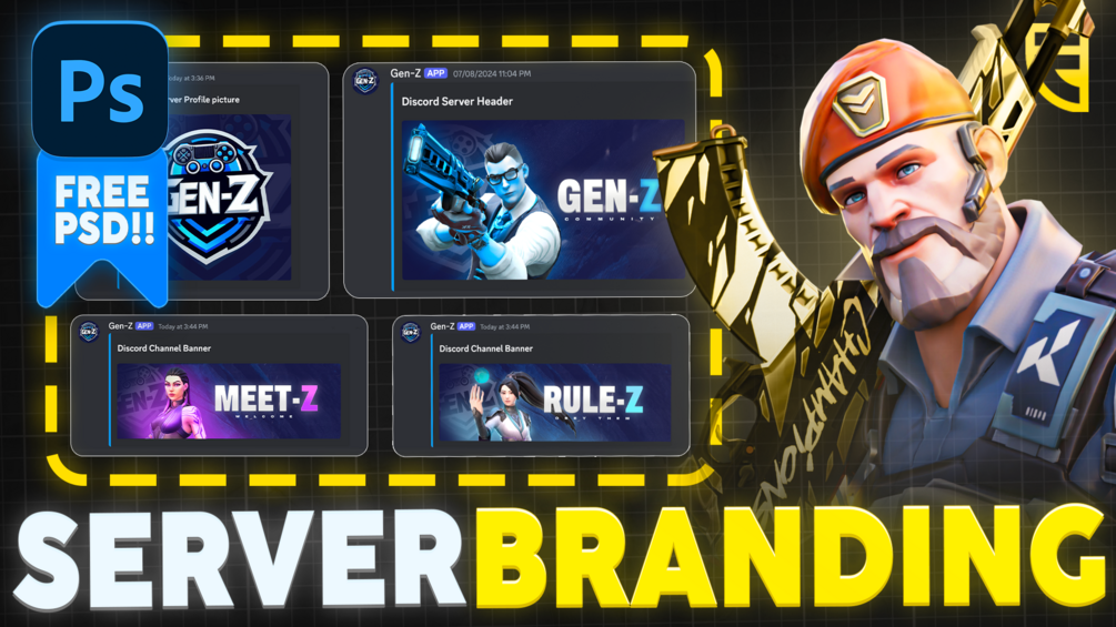 Stunning Brand for a Discord Gaming Community server | FREE PSD | Eagle_Dzn