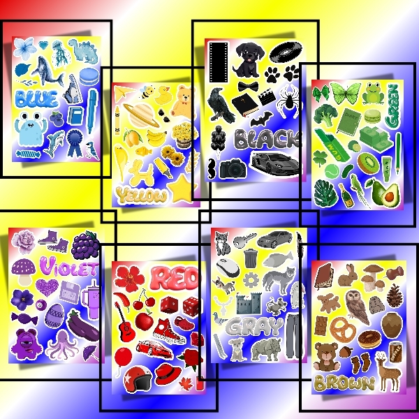 Crayon Theme Book for Kids | 100pcs+ Printable Colorful Crayon Design ...