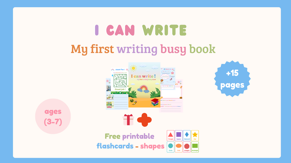 i can write - my first writing busy book - printable writing activities