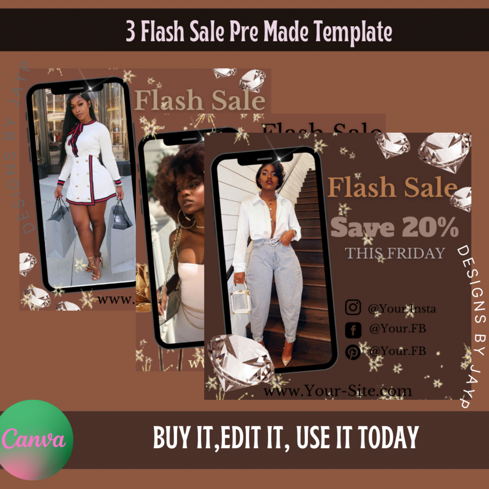 3 Flash Sale Pre Made Template