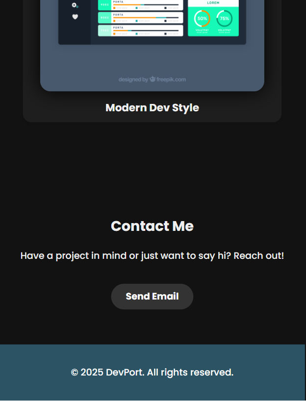 Modern Portfolio Template – HTML, CSS & JS