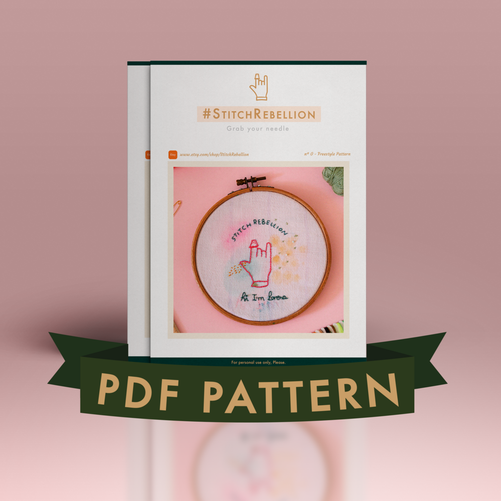 Freestyle Pattern - Stitch Rebellion - PDF embroidery Pattern - modern ...