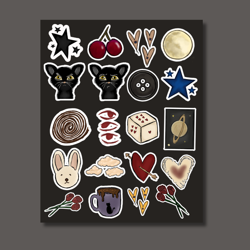 Cute Meets Edgy: Grunge Sticker Pack for Journaling, Scrapbooking ...