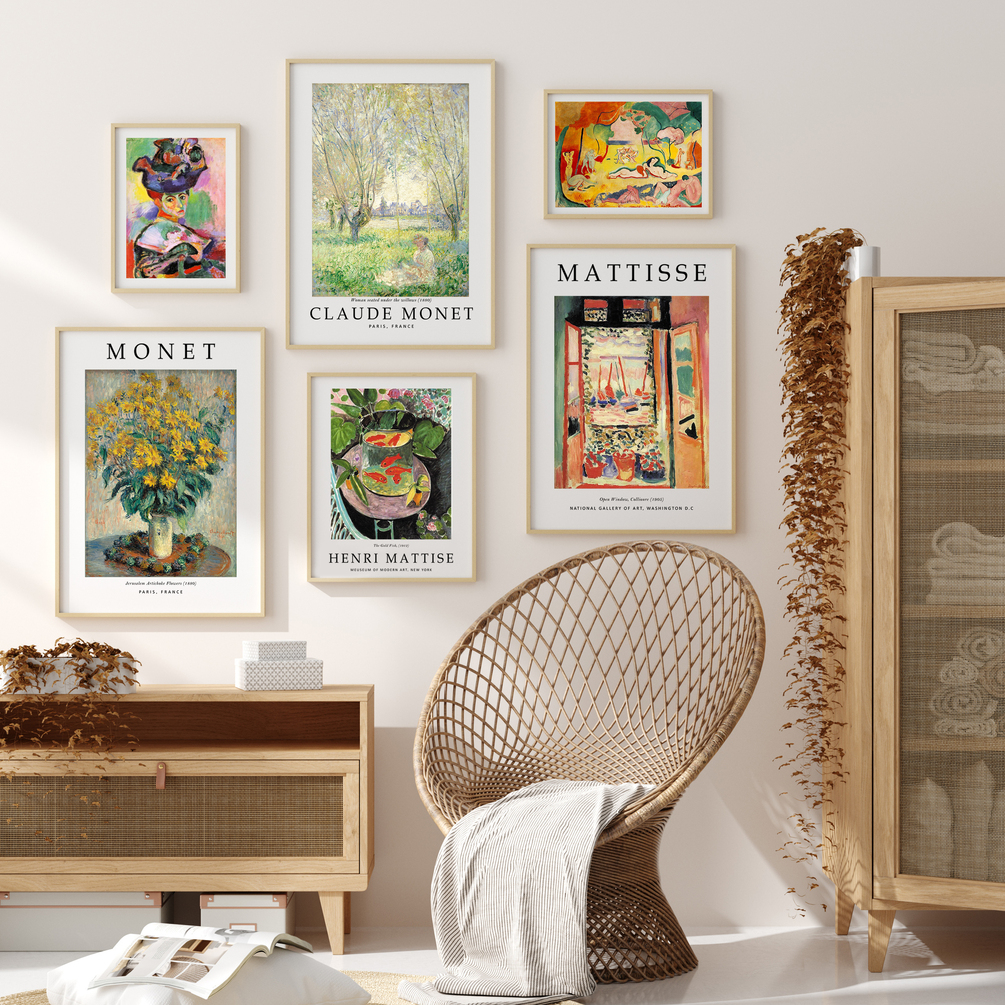 Set of 6 Exhibition Henri Matisse, Claude Monet Digital Download Wall ...