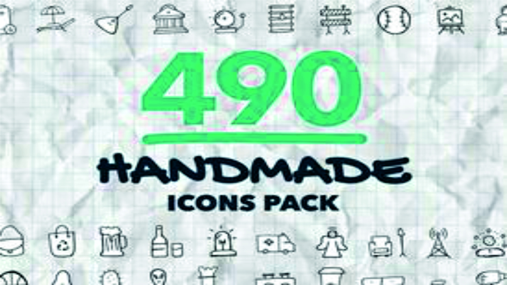 490 Handmade Icons Pack