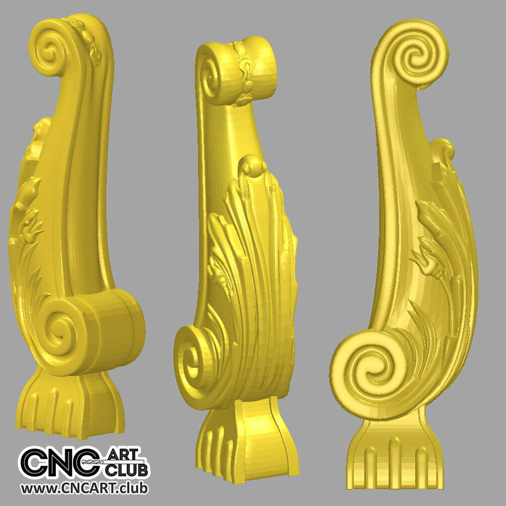 3D-20018 - Classical decorative column for CNC woodworking