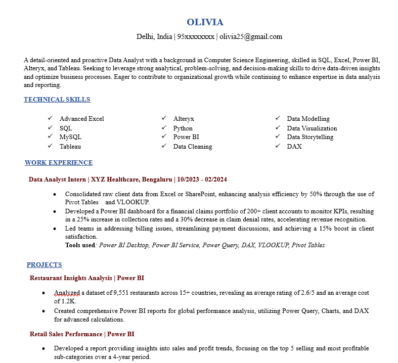 ATS friendly Resume