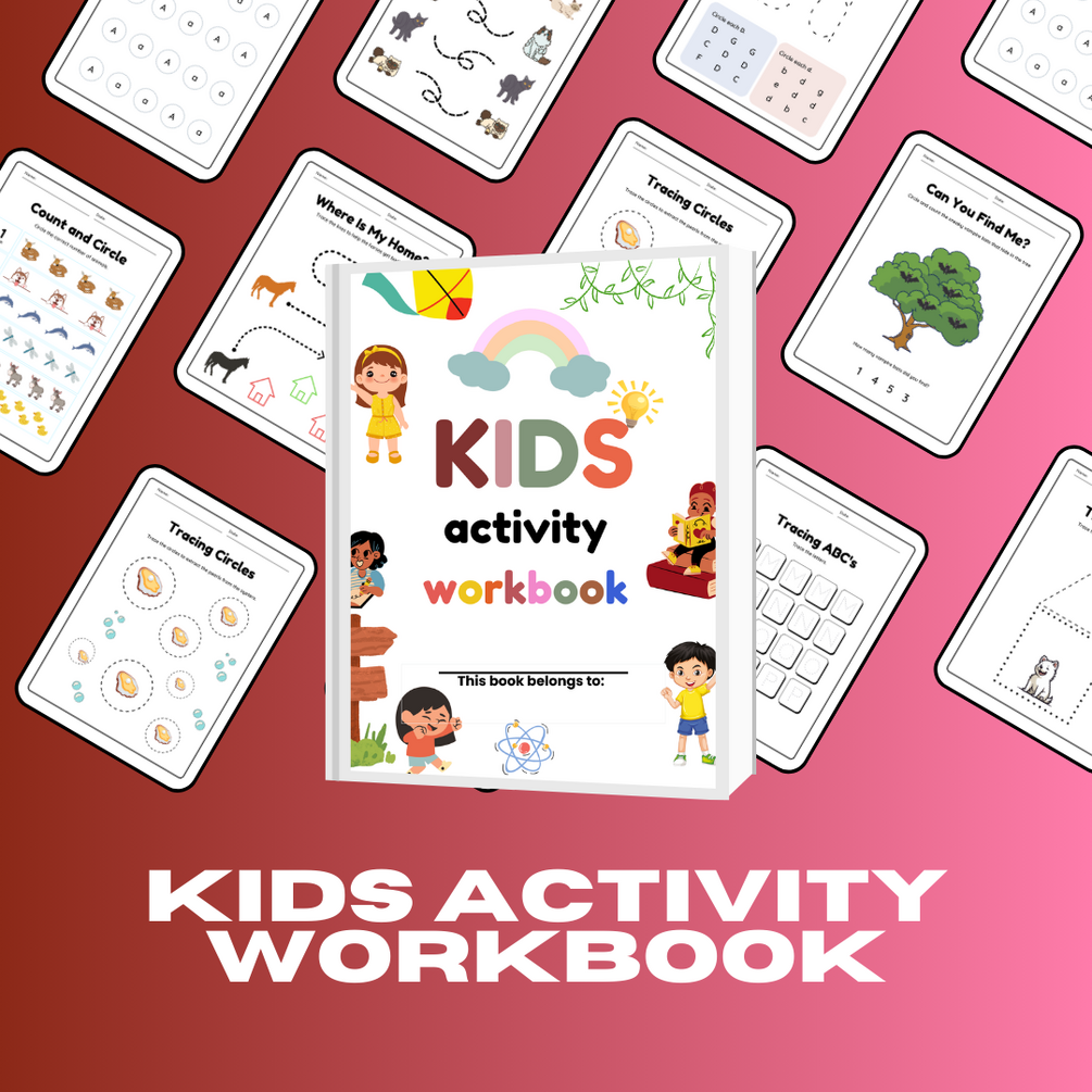 Fun & Educational Kids Activity Workbook – 120 Pages!