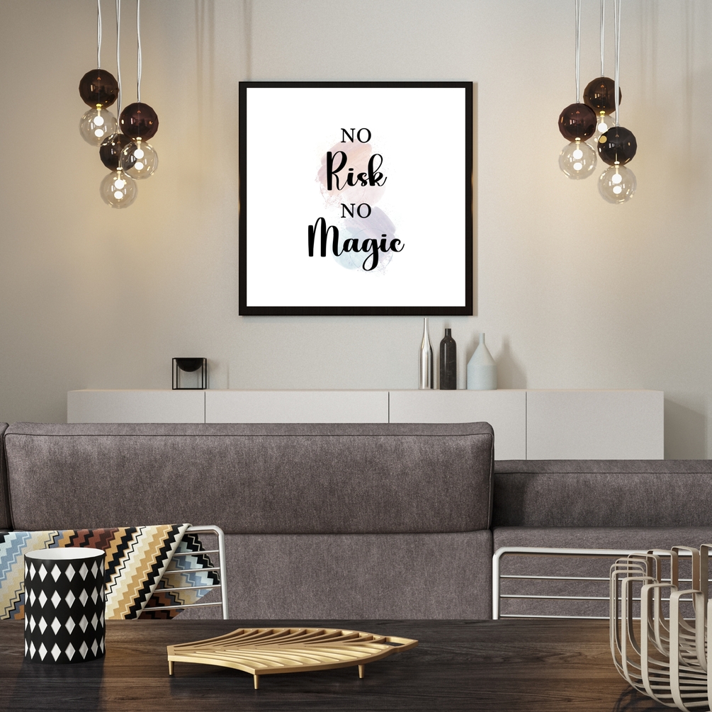 No Risk No Magic Printable Wall Art Prints Digital Download