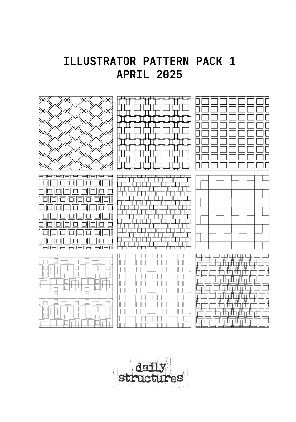 Adobe Illustrator - Pattern Pack 1 ( Squares )