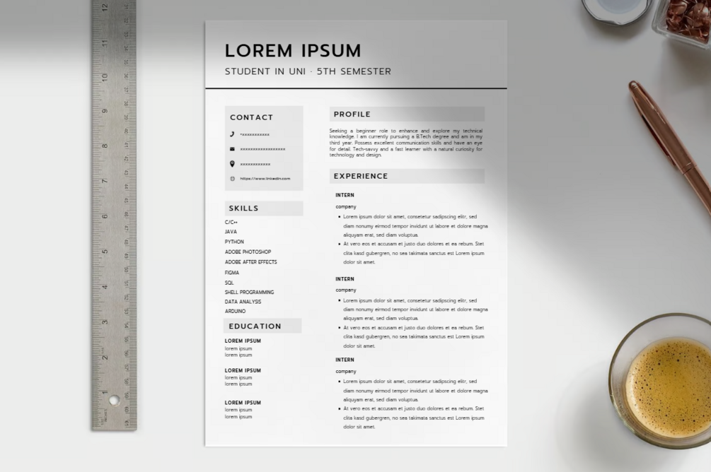Minimalistic Resume Template