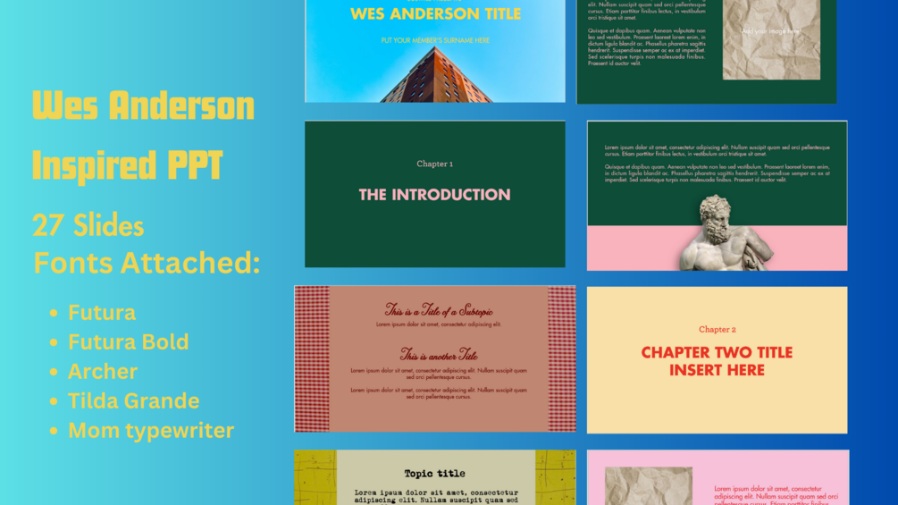 Wes Anderson Inspired PowerPoint Presentation