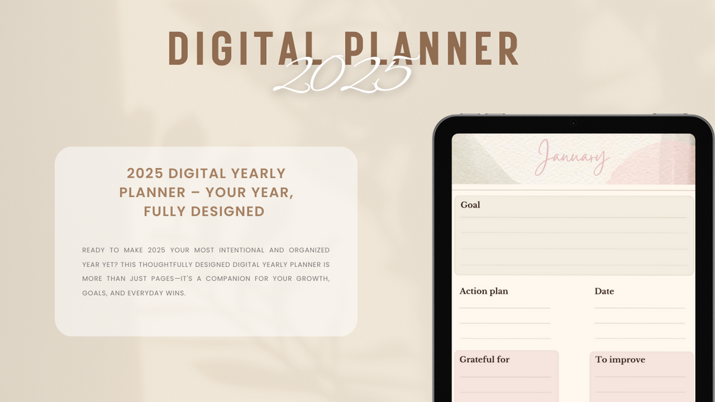 2025 Digital Yearly Planner – Your Year, Fully Designed