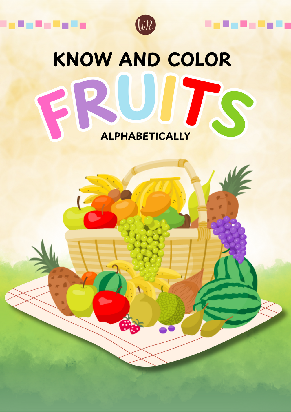 Children Worksheet: Know and Color - Fruits (Coloring Book)