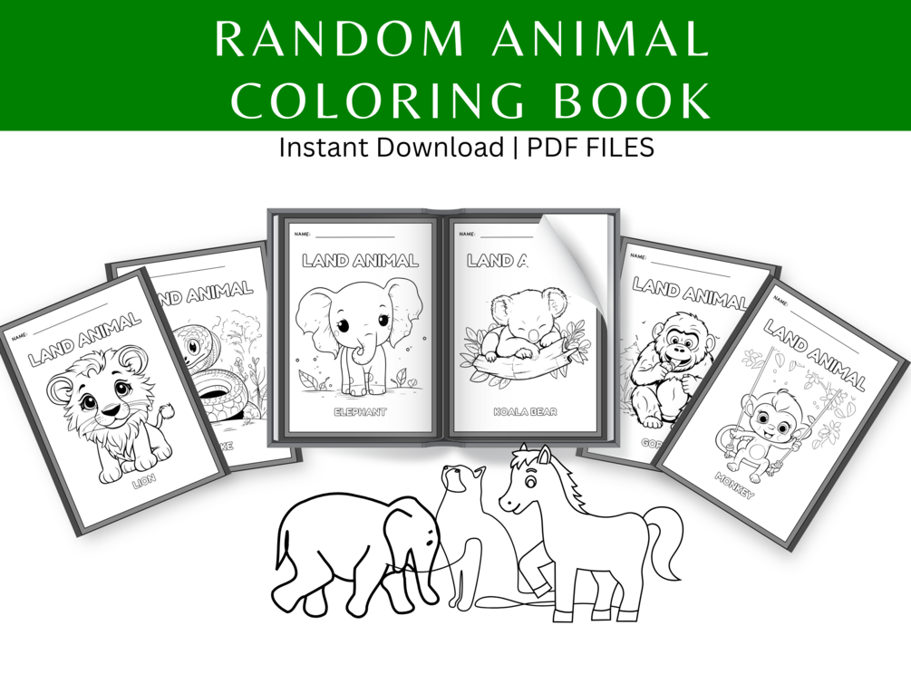 Instant fun for kids! 🌈 Printable Coloring Book + Subject Labels – PDF ...
