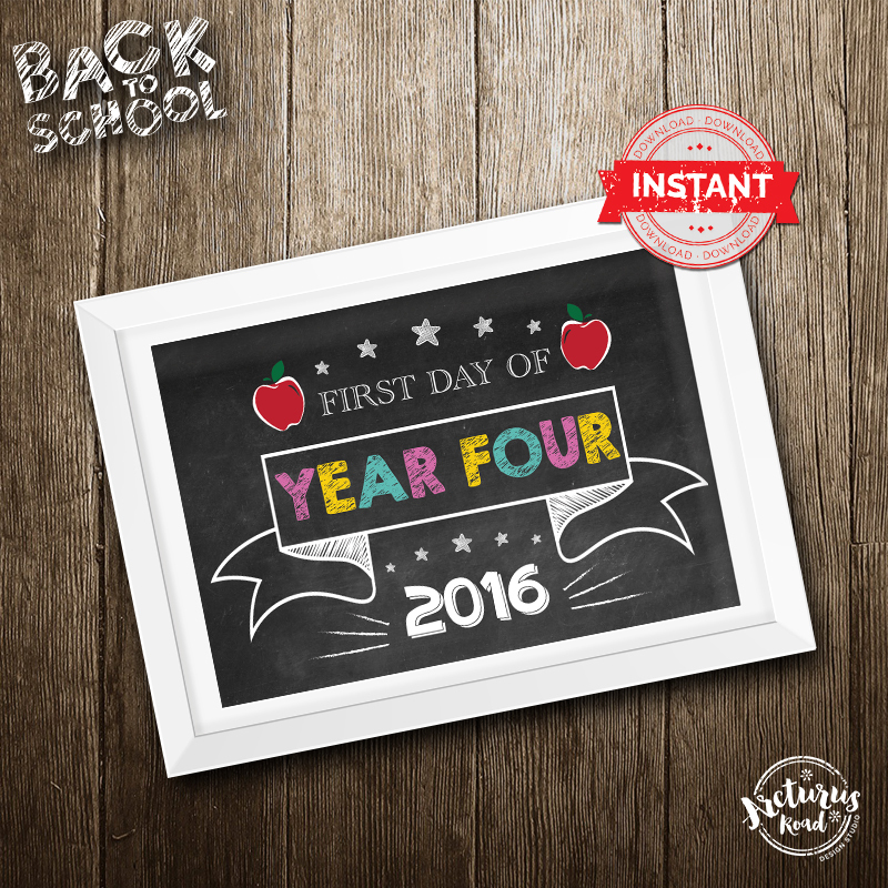 Back to School Digital Print - GIRL - INSTANT DL - Year 4