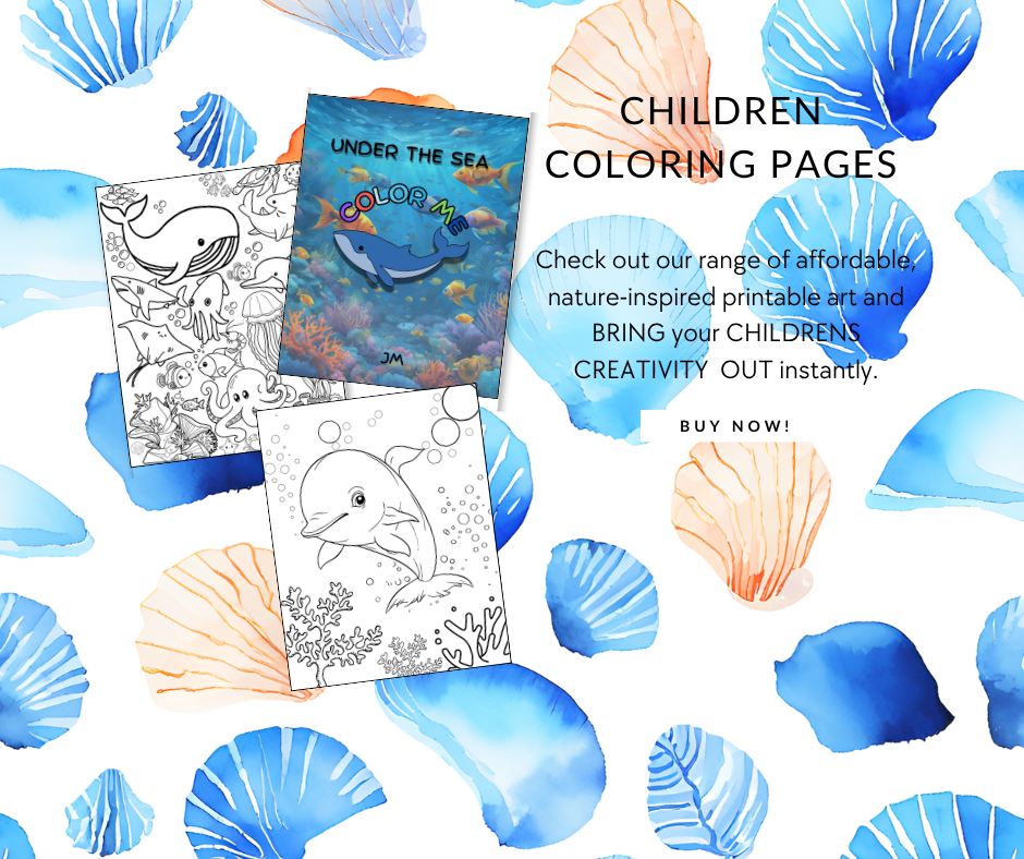 KIDS UNDER THE SEA COLORING PAGES- PRINTABLE BUT NOT EDITABLE