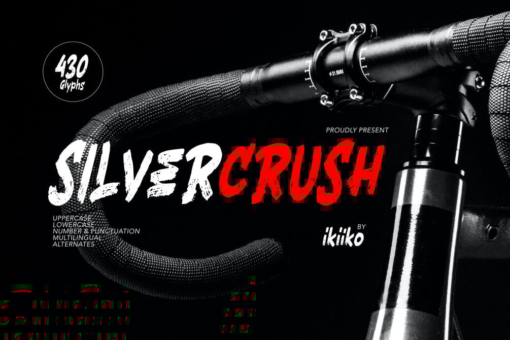 Silvercrush - Street Brush Font