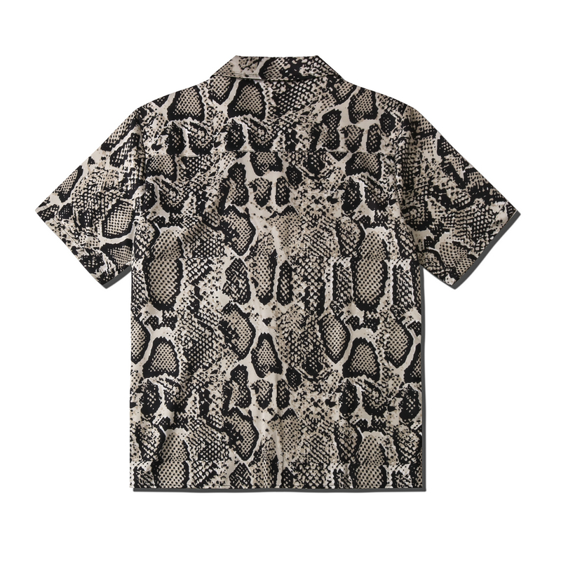 DARK ICON Snake Skin Printed Shirt Vintage Hawaiian Streetwear