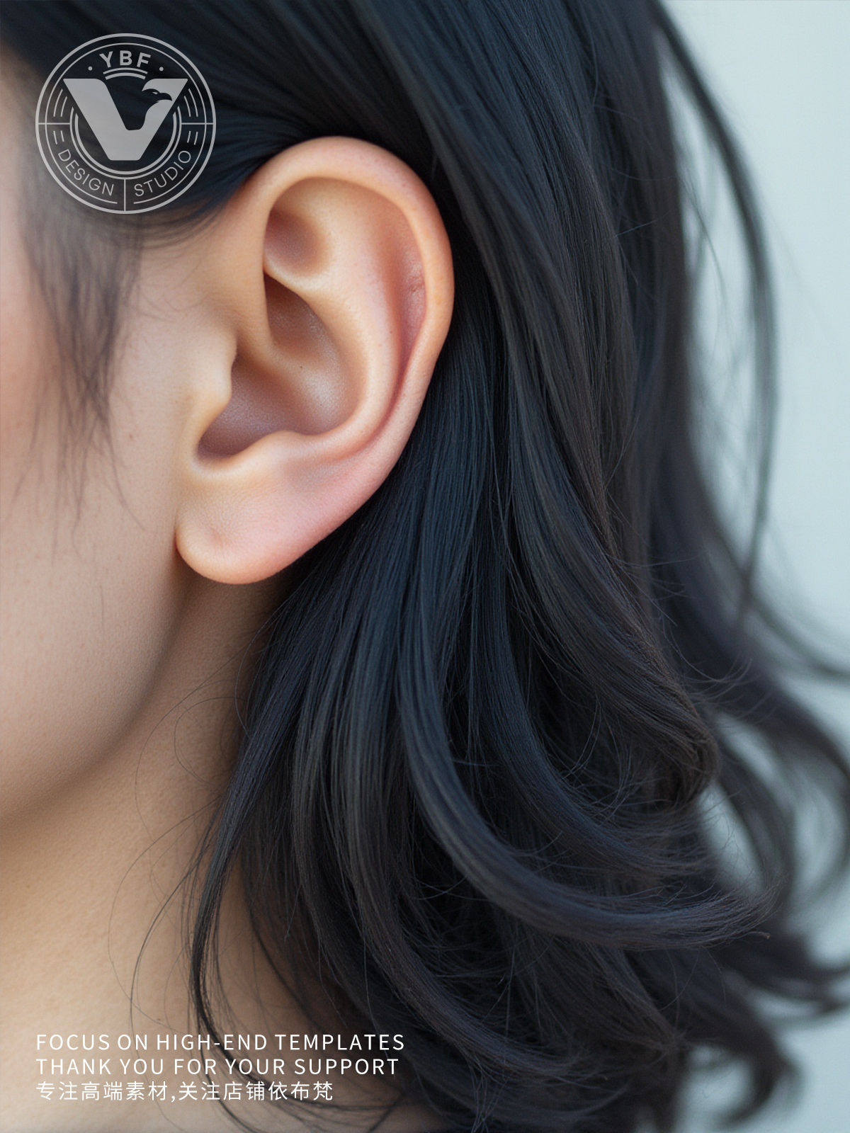 Ear close-up materials, earring accessories and ear picking materials ...