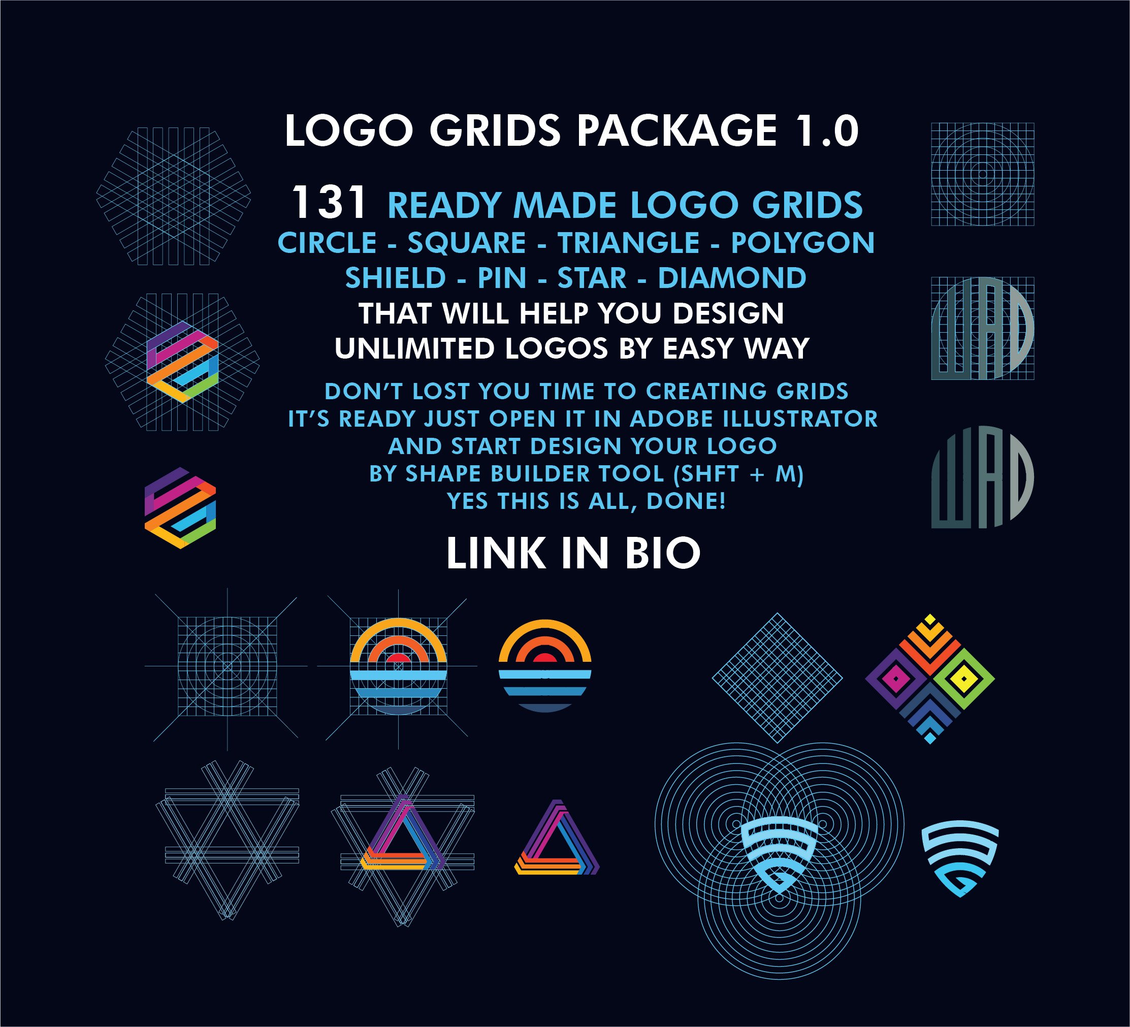 Logo grids package v 1.0 🧿 - designprocess