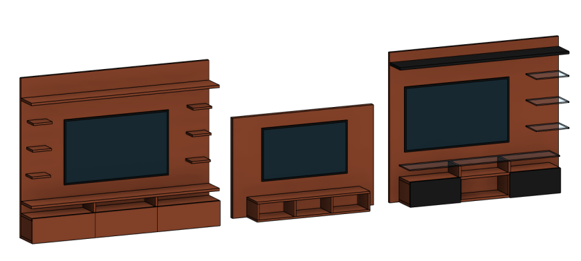 Revit Família - Painel para TV paramétrico