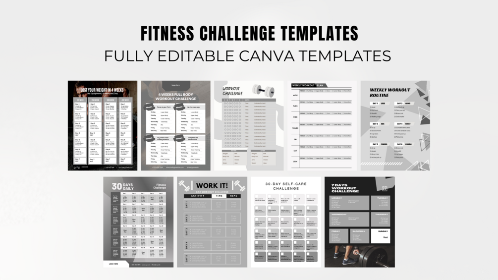 Fitness Challenge Templates