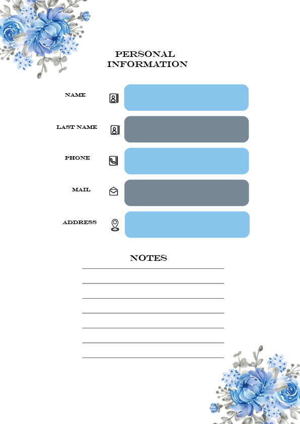 Blue Daily Planner, Blue Weekly Planner, Blue Monthly Planner, Blue ...