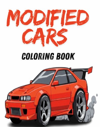 Modified cars coloring book