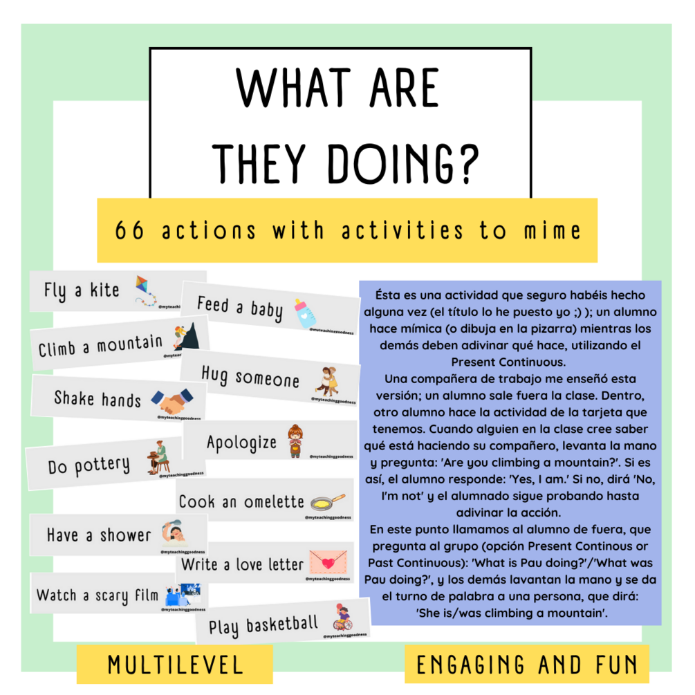 WHAT ARE THEY DOING? Miming game