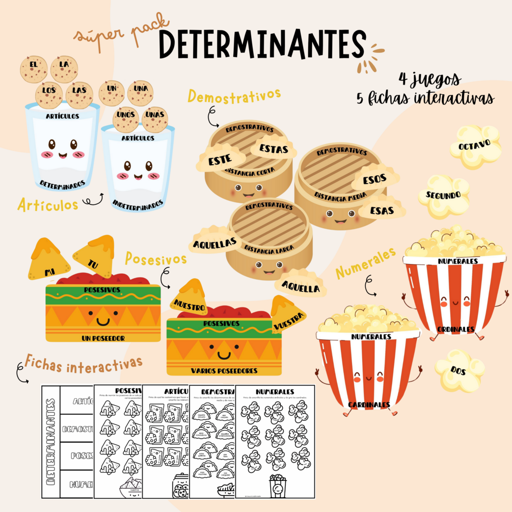 Pack determinantes (juego + fichas interactivas)