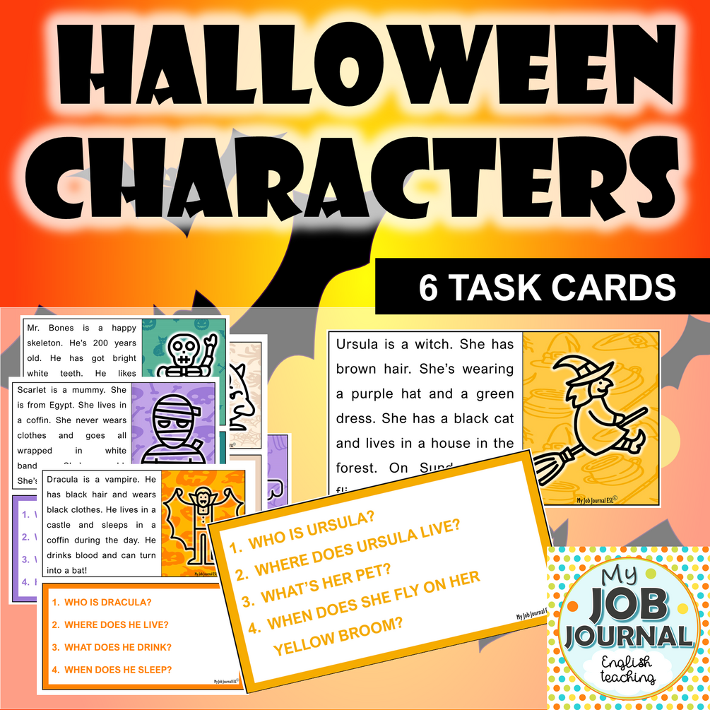 HALLOWEEN Characters Reading Activities