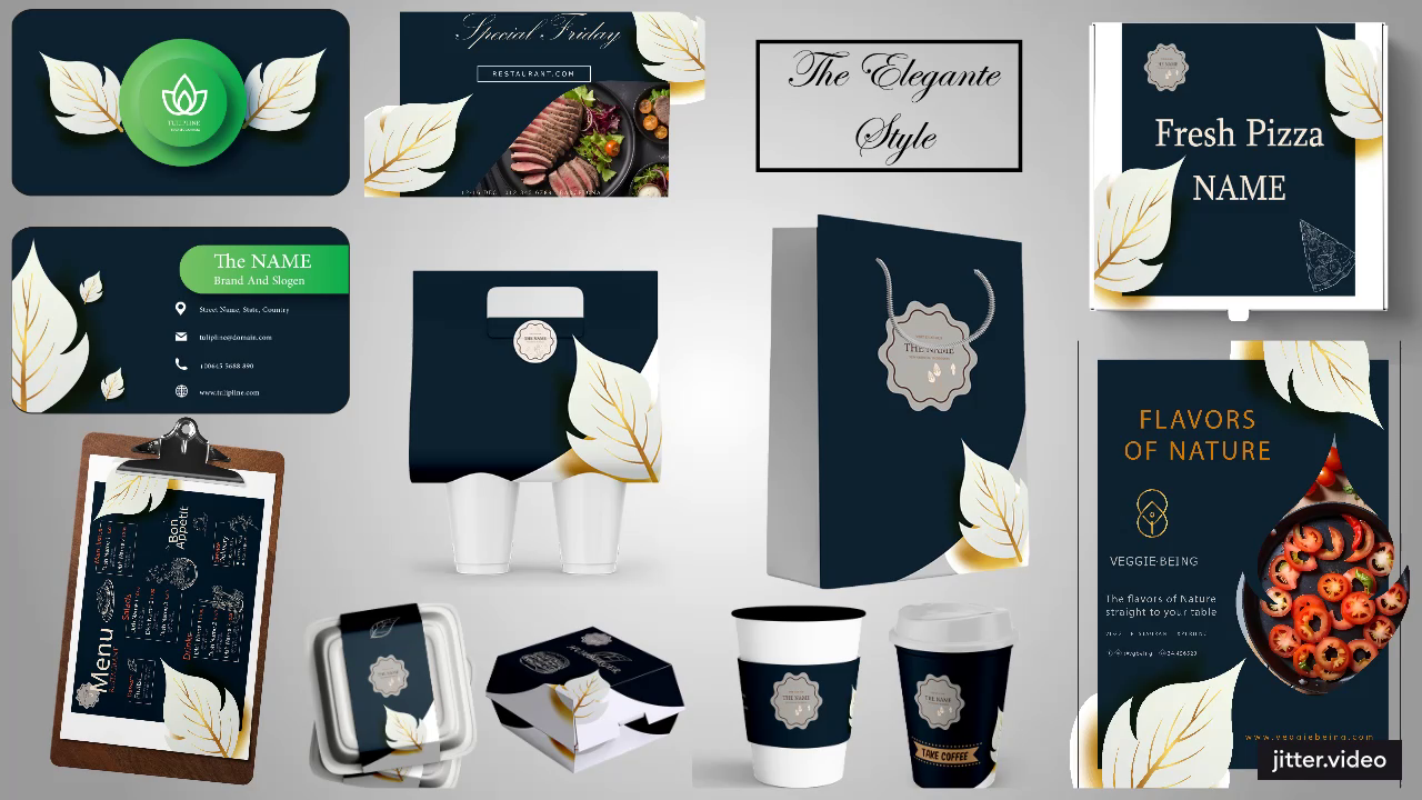 Branding identity kit for restaurants and coffee shops