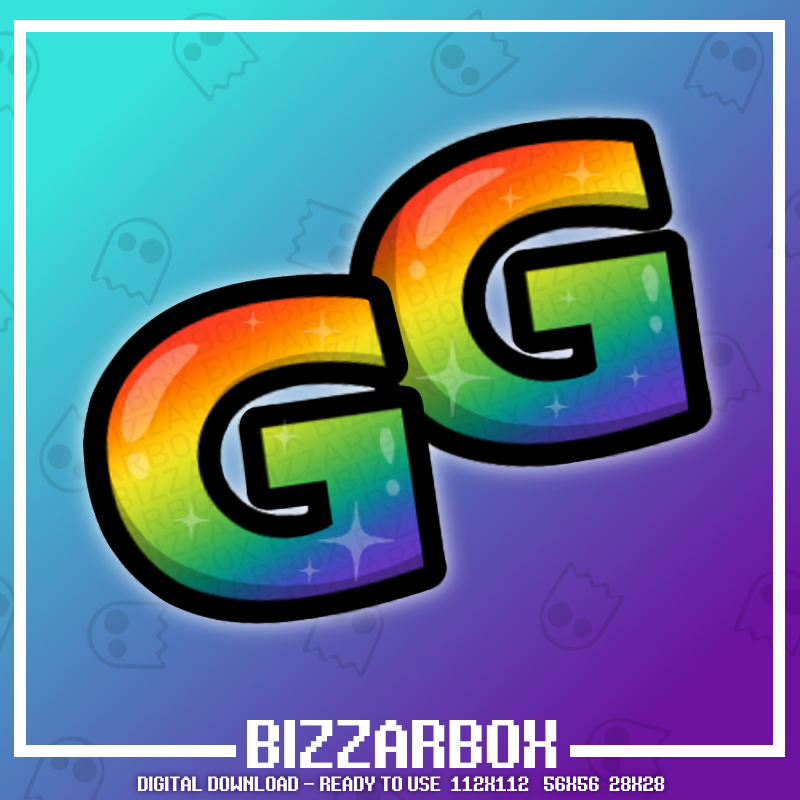 Streamer Emote: GG Rainbow