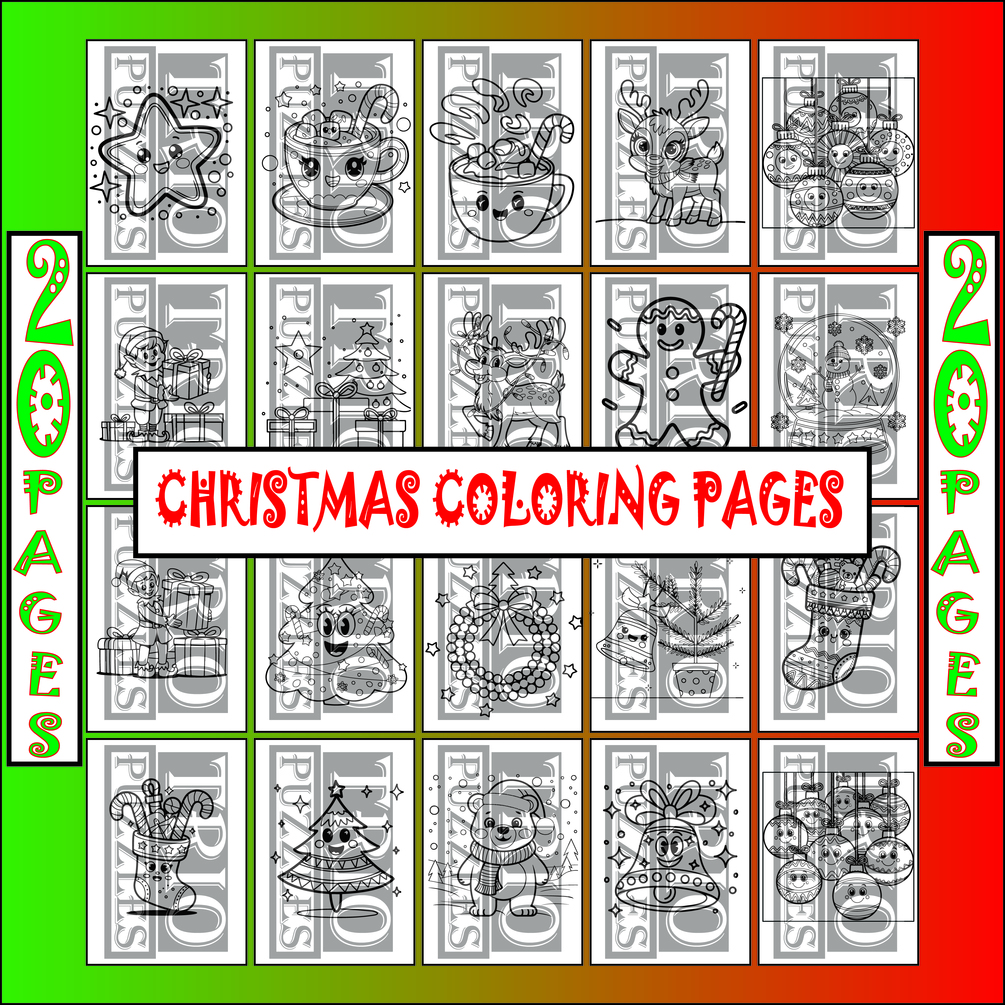 COLORING PAGES CHRISTMAS PRINT AND USE WORKSHEET FOR KIDS NO PREP