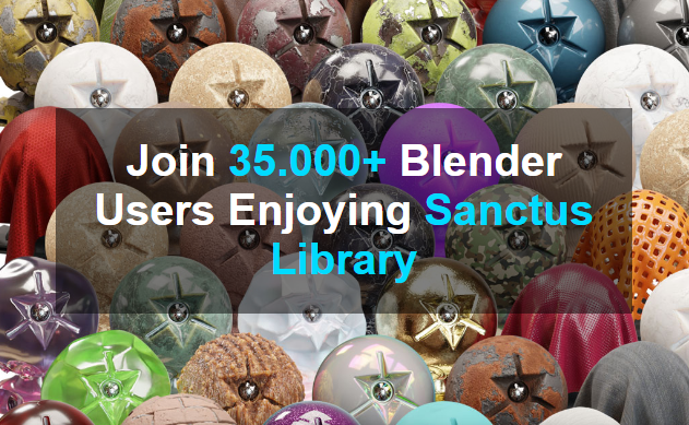 Sanctus Library - All my Procedural Materials in one Library for Blender 3D