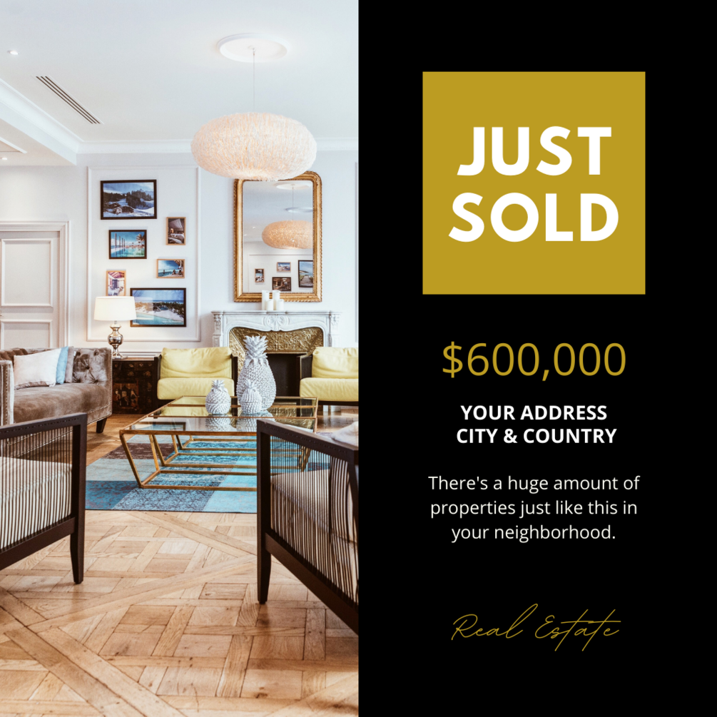 (FREE) Just Sold Post Template