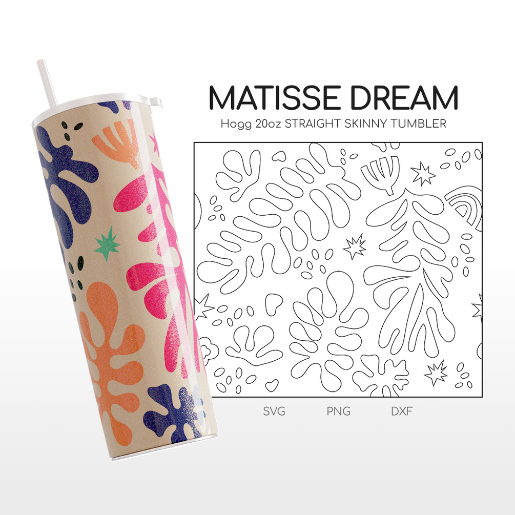 Matisse Dream Template SVG for Hogg 20oz Straight Skinny Tumbler ...