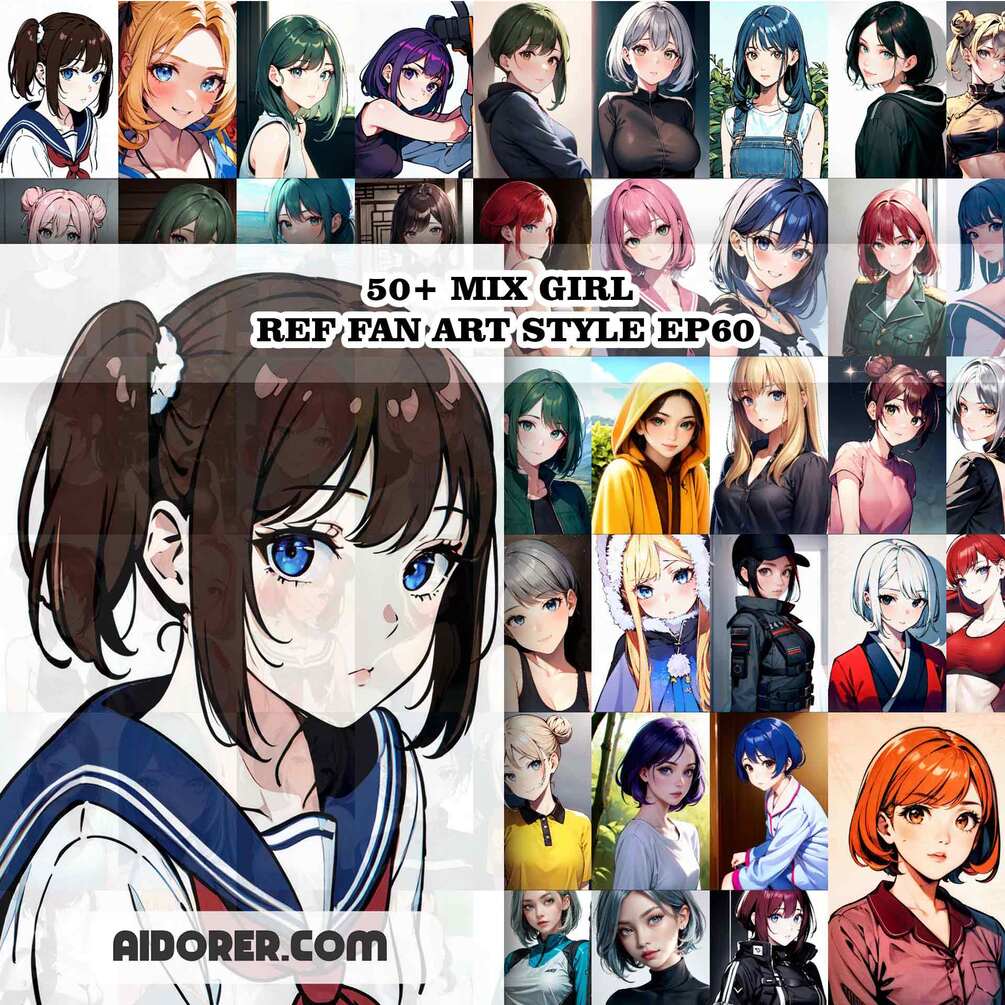 50+ MIX GIRL REF FAN ART STYLE EP60