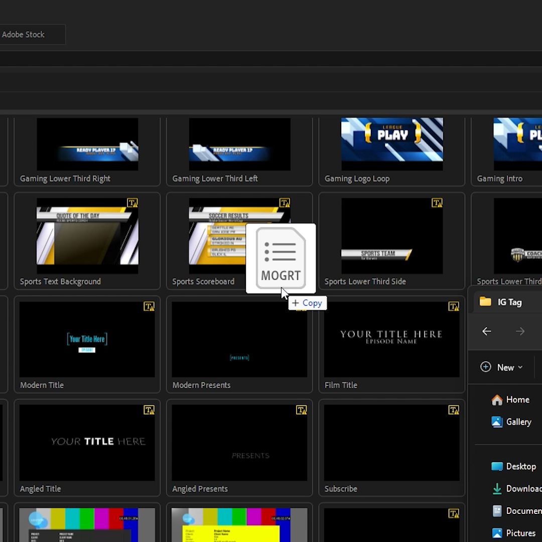 IG Name Tag for Premiere Pro