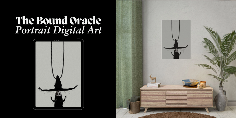 The Bound Oracle - Portrait Digital Art