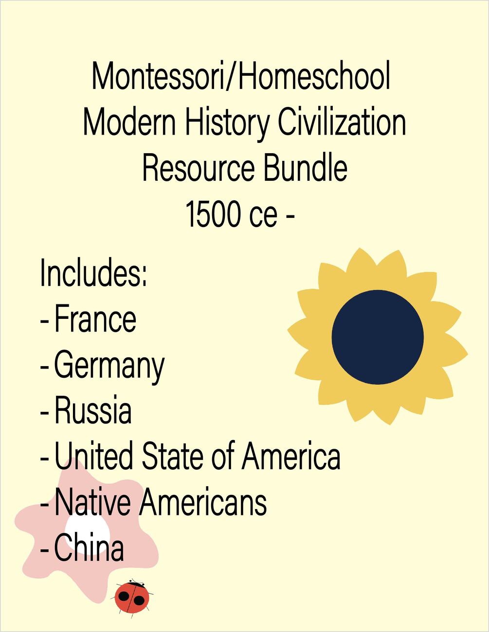 Montessori/Homeschool Modern History Civilization Resource Bundle