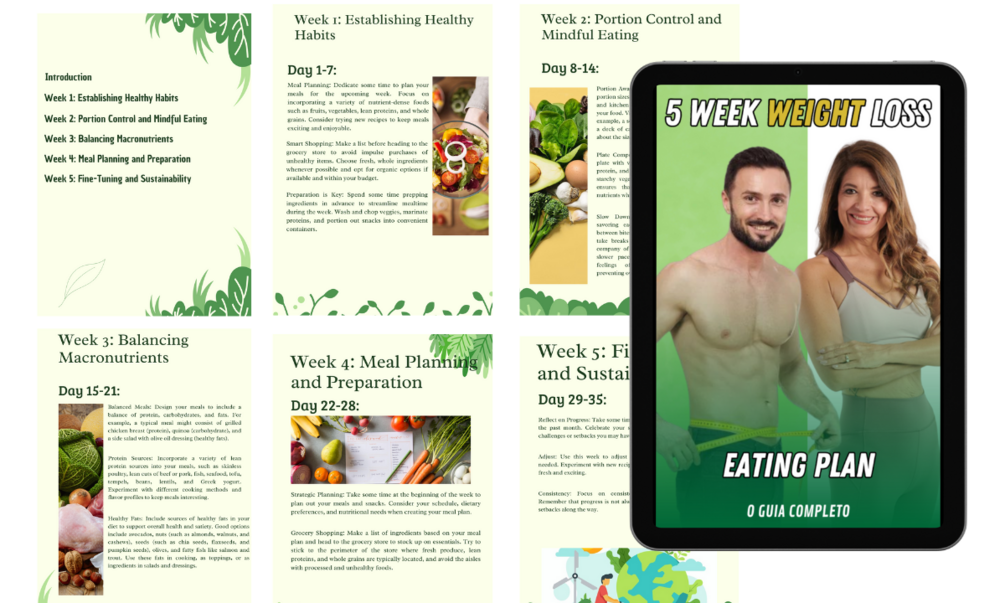 5 Week Weight Loss Eating Plan (PDF Ebook)