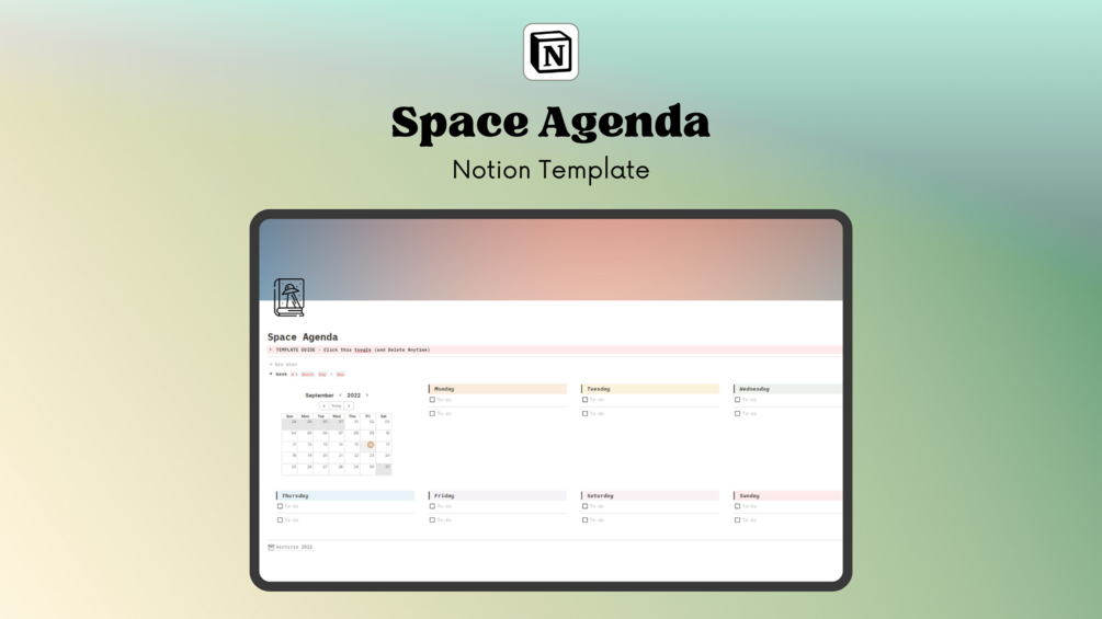 Space Agenda - Notion Template