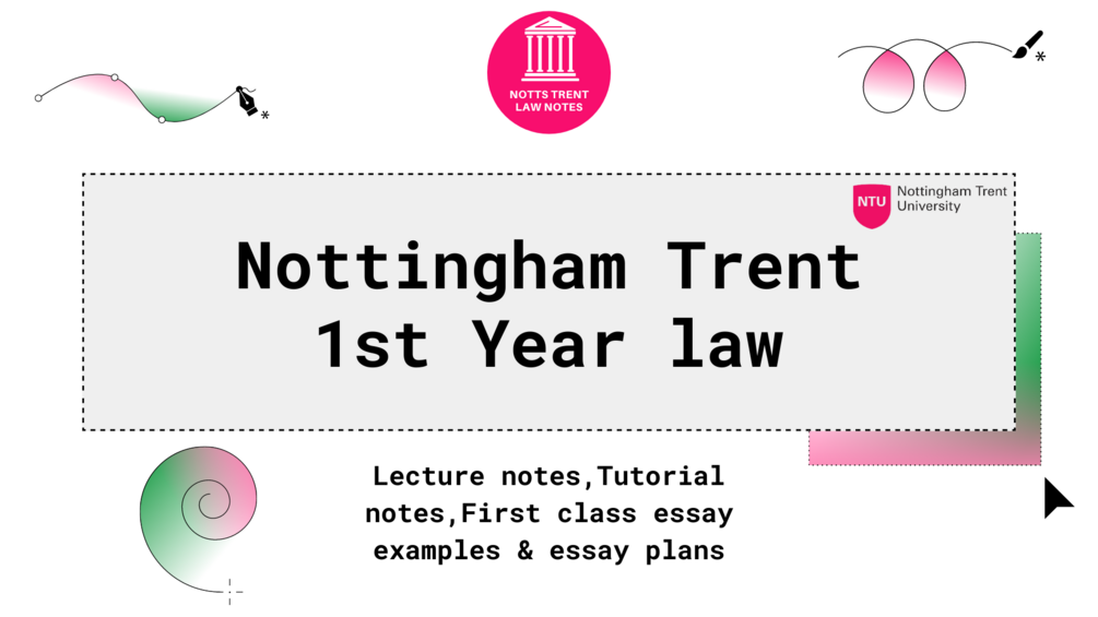 Nottingham Trent First year law package