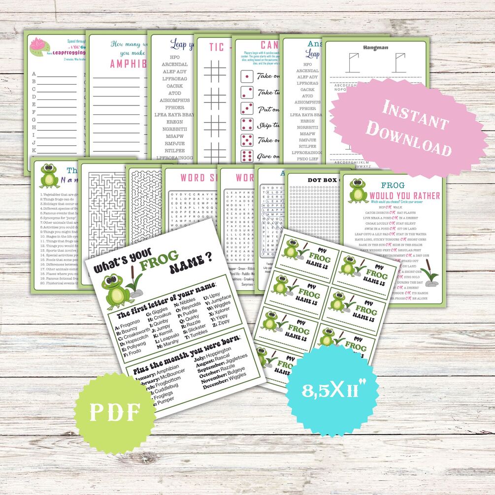 Leap Year Classroom activities Spring, Frog ABC game Bundle, word ...