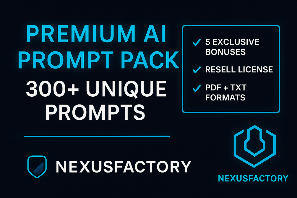 Premium AI Prompt Pack – 300+ Viral Prompts with Resell License